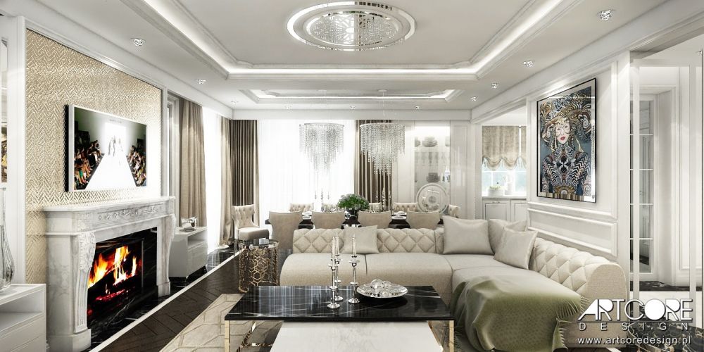 Wnętrza glamour - połysk i blask. Styl glamour w domu